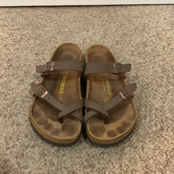 Birkenstock | Shoes | Birkenstock Tan Mayari Strappy Toe Loop Sandals ...
